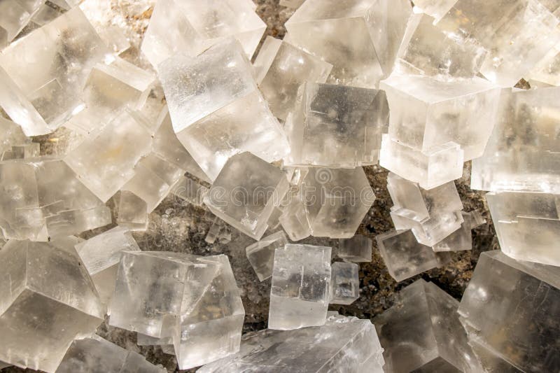 A Halite - Rock Salt, Close Up Stock Image - Image of surface, cubic ...