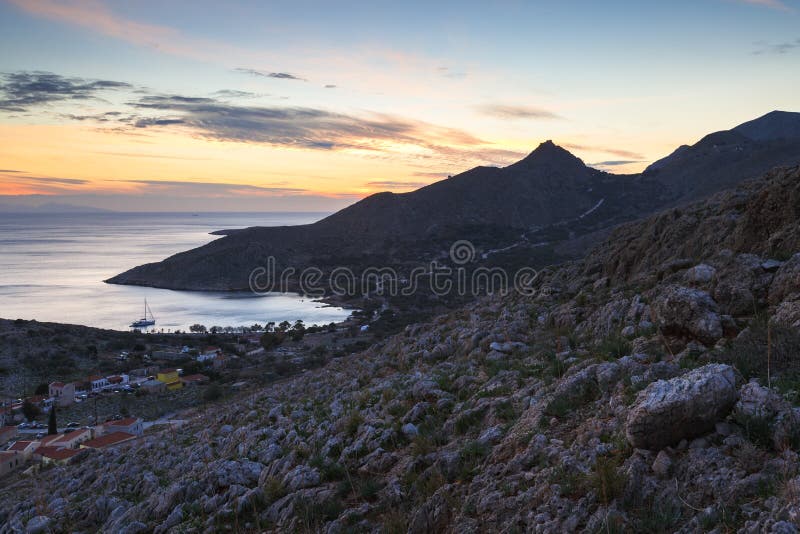 Halki стоковое изображение. изображение насчитывающей остров - 97014783