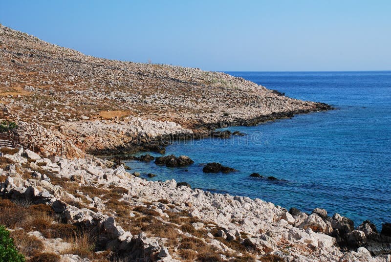 Halki coastline, Greece stock photo. Image of beach, aegean - 15049138