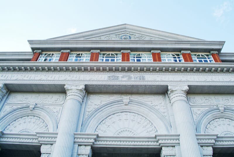 Hall building in college stock image. Image of auditorium - 63035913