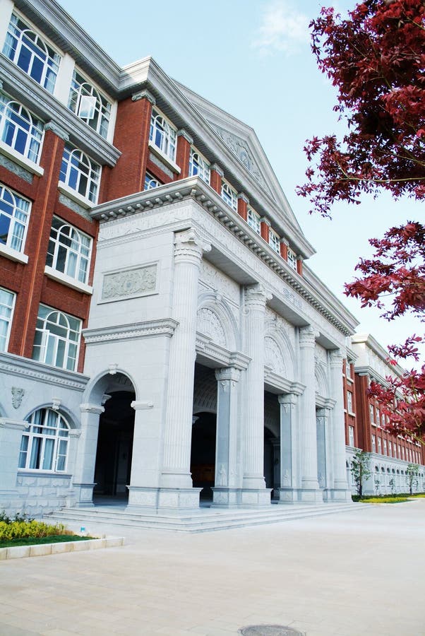 Hall building in college stock photo. Image of america - 63035972