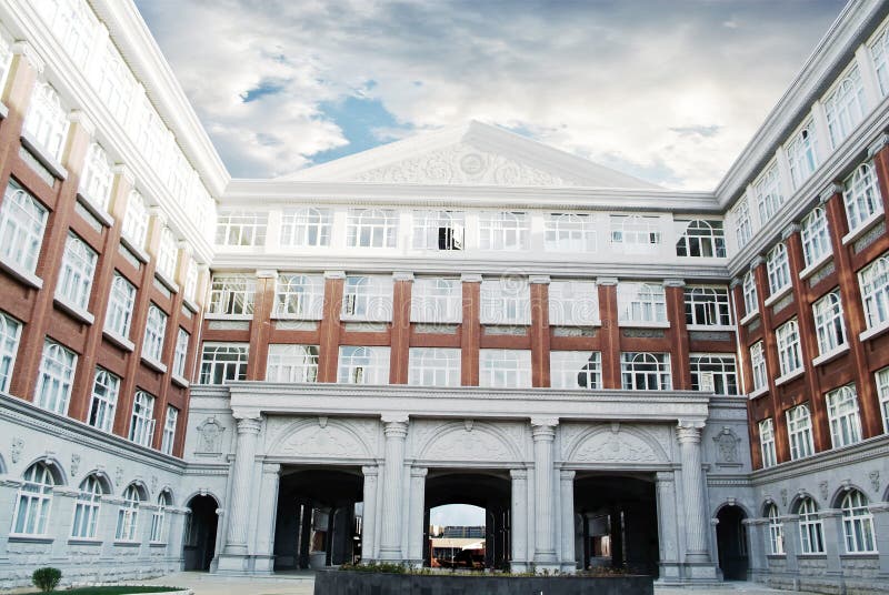 Hall building in college stock image. Image of beauty - 63035861