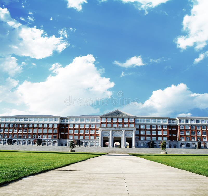 Hall building in college stock photo. Image of antique - 63036504