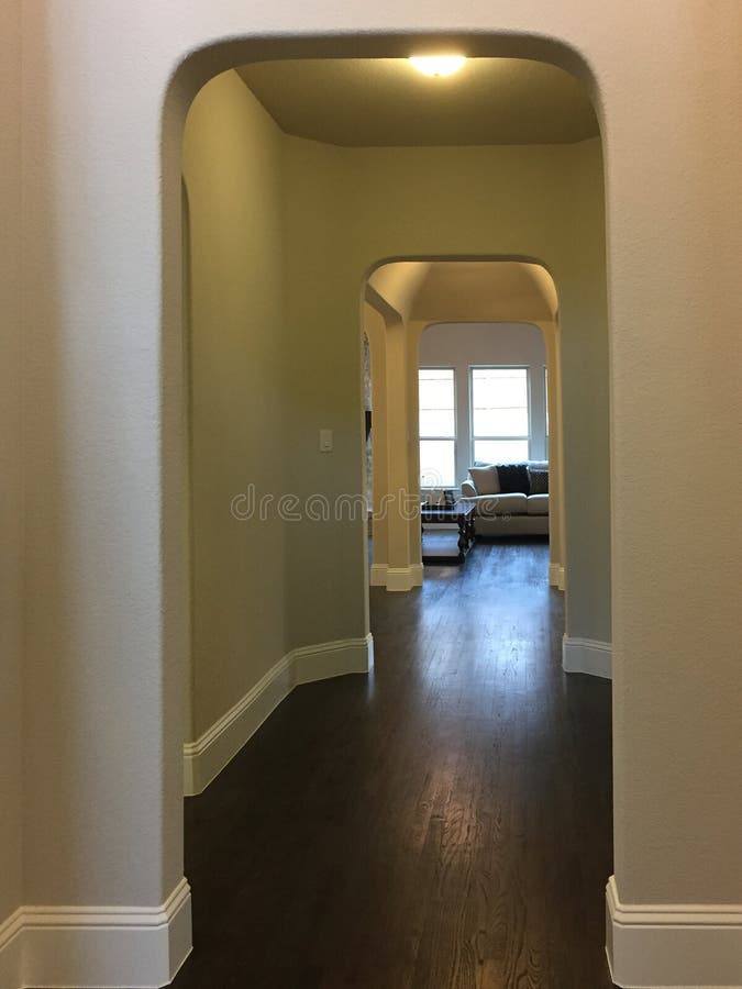 Hall Design in a New Modern House Stock Image - Image of size, design ...