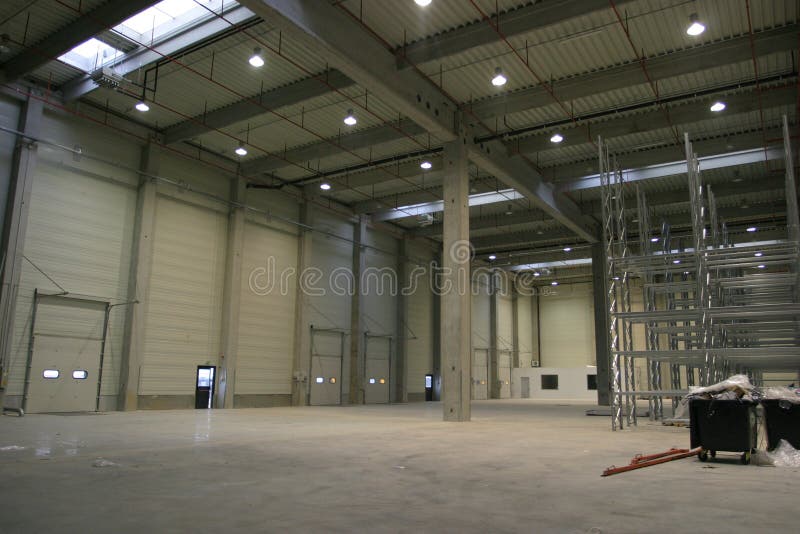 Hall of a factory stock photo. Image of building, rays - 7172218