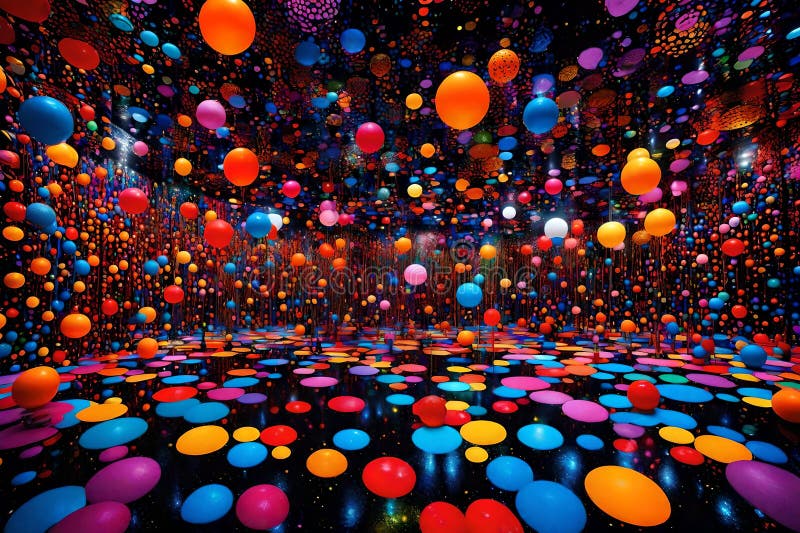 A hall full with balloons stock image. Image of beautiful - 301479529