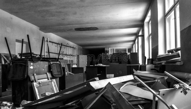 Hall with garbage stock photo. Image of consequences - 152516074