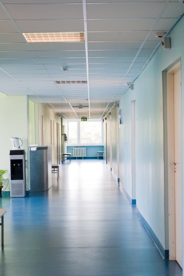 Hall in hospital stock image. Image of green, indoor - 12666153