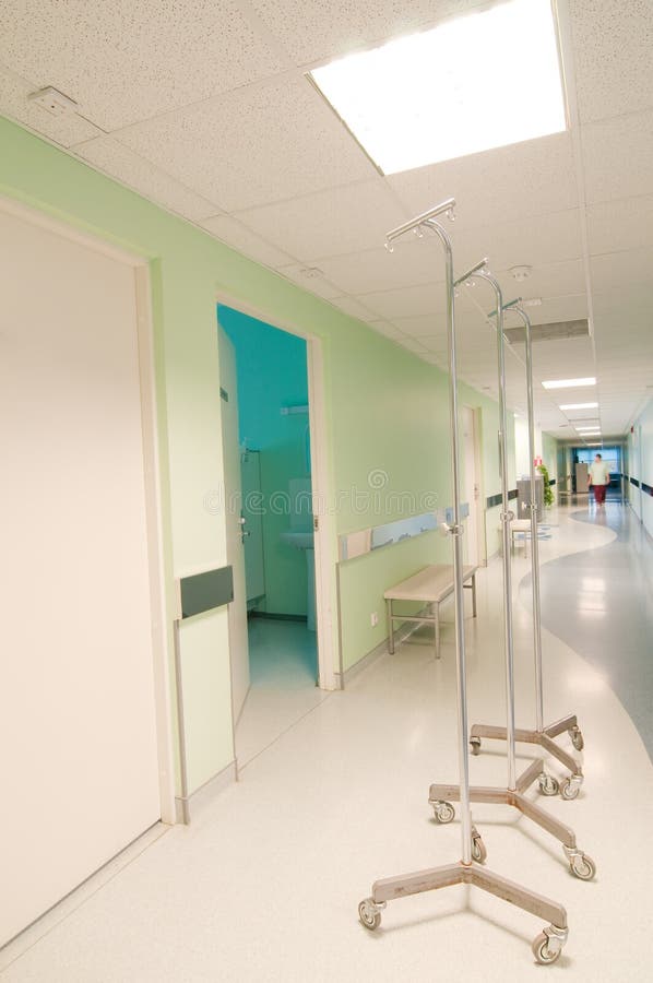 Hall in hospital stock image. Image of green, indoor - 12666153