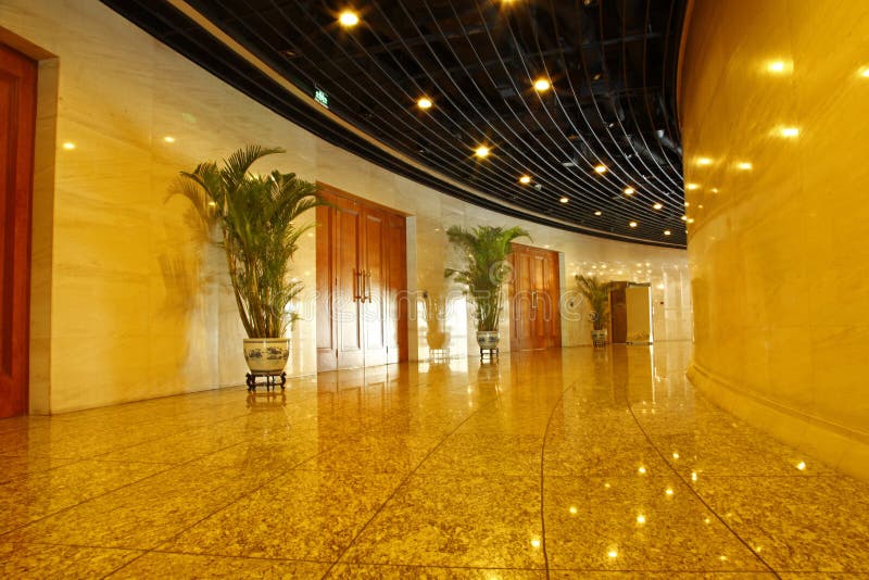 Hall of the hotel stock image. Image of clean, hallway - 171521101