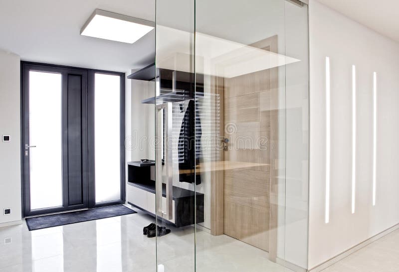 Hall in house stock photo. Image of interior, door, wood - 76148322