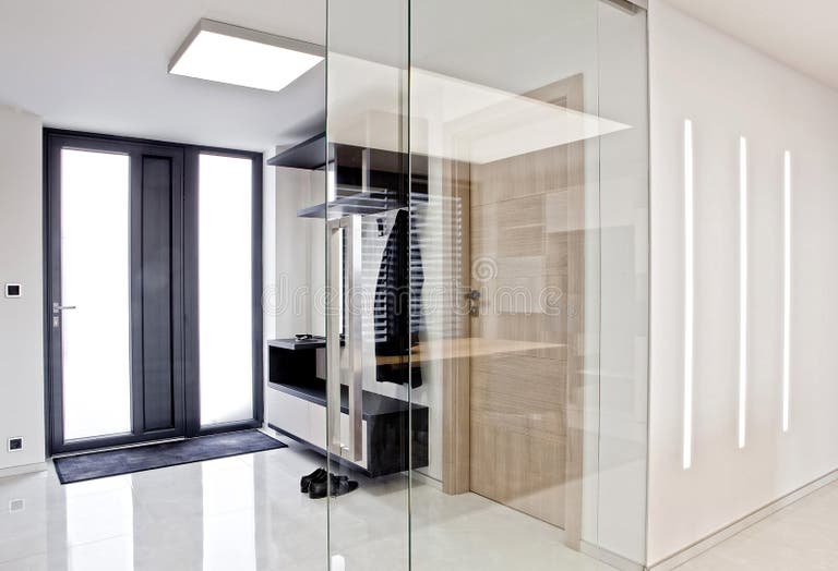 Hall in house stock photo. Image of interior, door, wood - 76148322