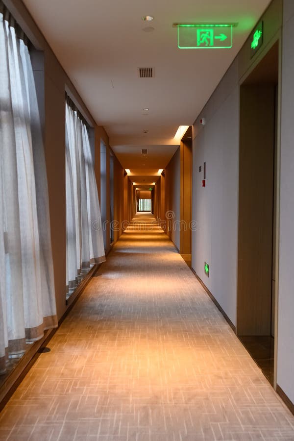Hall Inside a Hotel between the Room Stock Photo - Image of hall ...