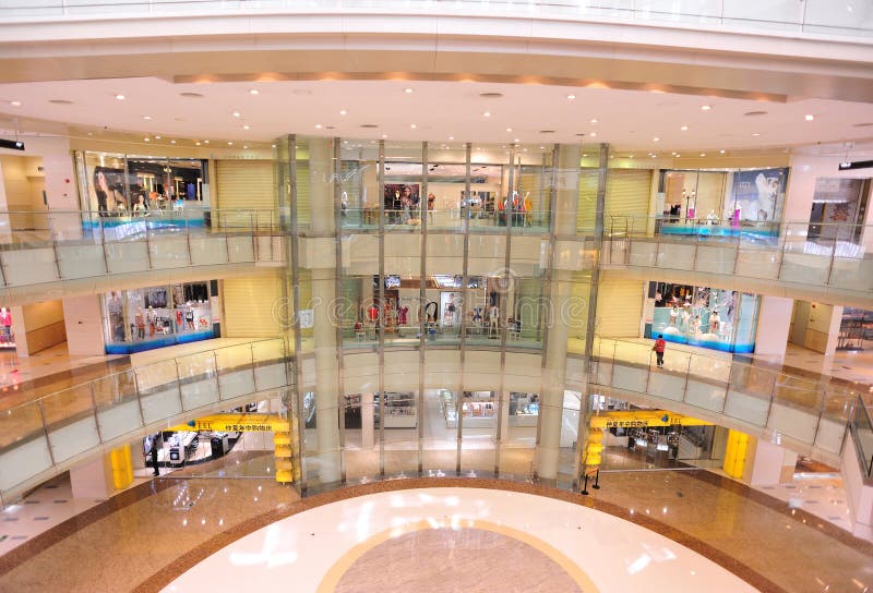 Hall Interior of Shopping Mall Editorial Stock Photo - Image of person ...
