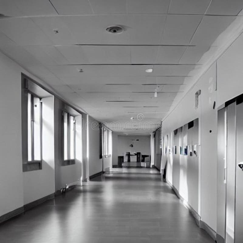 Hall of a Modern Hospital. Interior Stock Photo - Image of subway ...