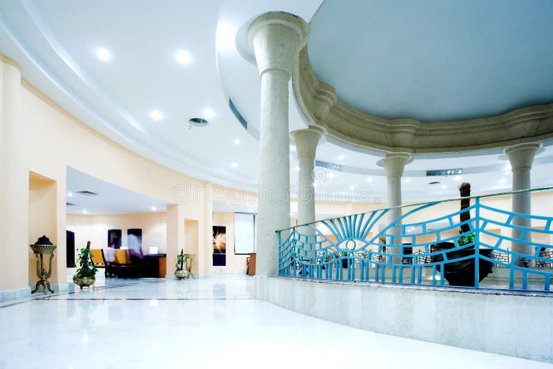 Modern hotel lobby stock photo. Image of checkin, hallway - 6870720