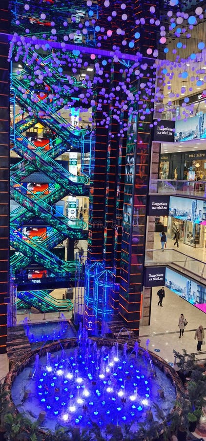 Hall of the Moscow Shopping Center Editorial Stock Photo - Image of ...
