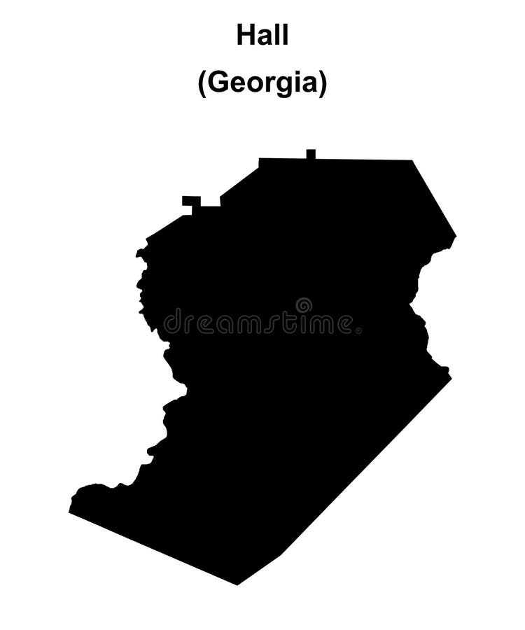 Hall outline map stock vector. Illustration of boundaries - 357892394