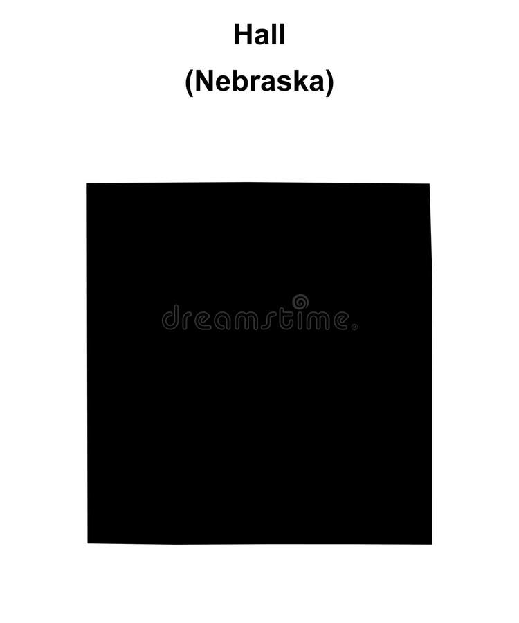 Hall outline map stock vector. Illustration of blank - 361725745