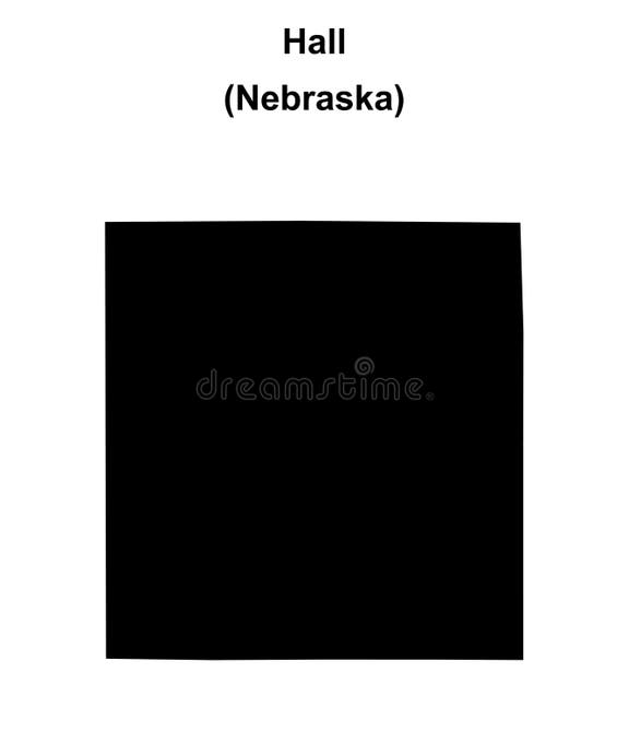 Hall outline map stock vector. Illustration of blank - 361725745