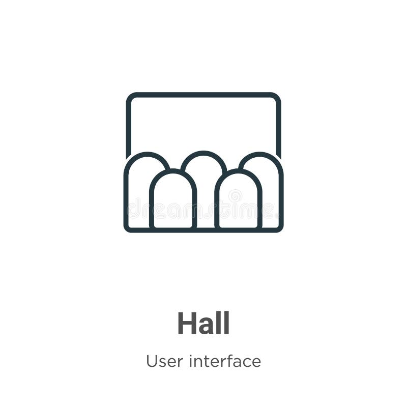 Conference Hall Icon in Filled, Thin Line, Outline and Stroke Style ...