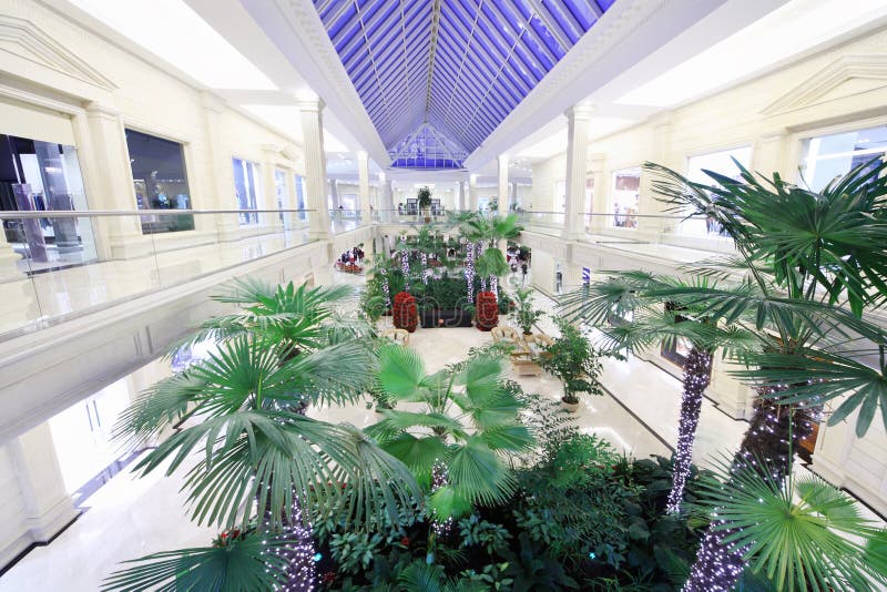 Hall with Palms in Crocus City Mall Editorial Image - Image of ...