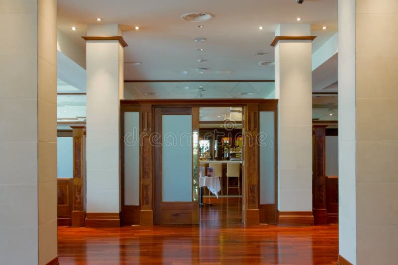 Hall with pillars stock image. Image of architecture - 17471747