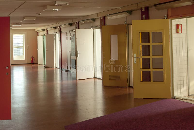 Hall in Prison Bijlmer Bajes Amsterdam Stock Photo - Image of empty ...