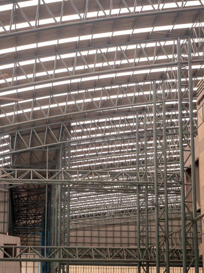 Big Hall Roof Steel Structure the Modern Design Stock Image - Image of ...