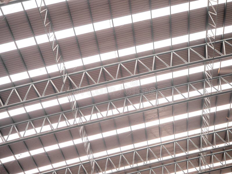 Hall Roof Steel Structure the Modern Design Stock Image - Image of ...