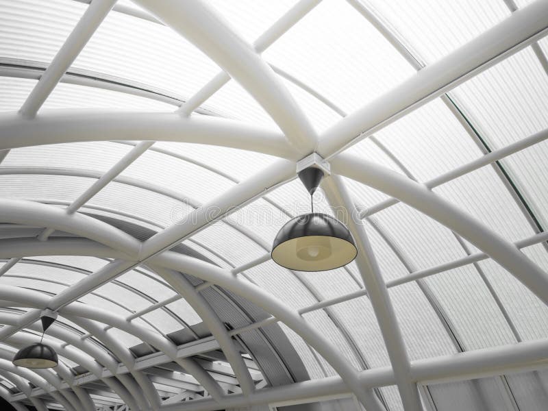 Hall Roof Steel Structure the Modern Design Stock Photo - Image of ...