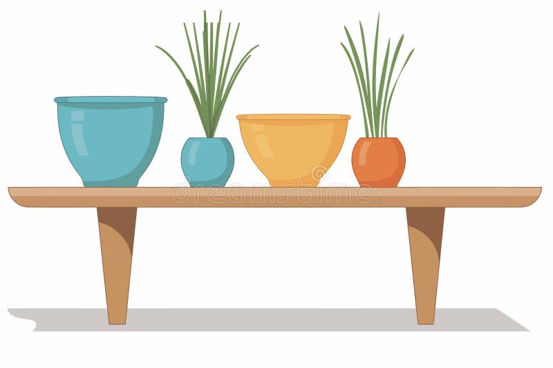 Hall Table Isolated Illustration Stock Vector - Illustration of view ...