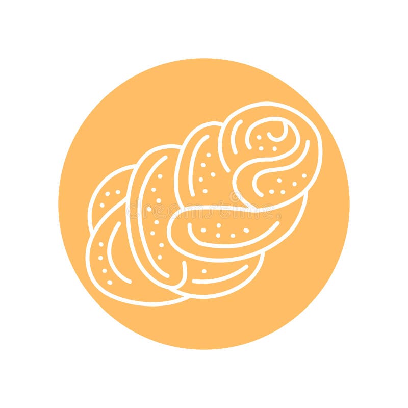 Hallah Black Line Icon. Bakery Stock Vector - Illustration of grain ...