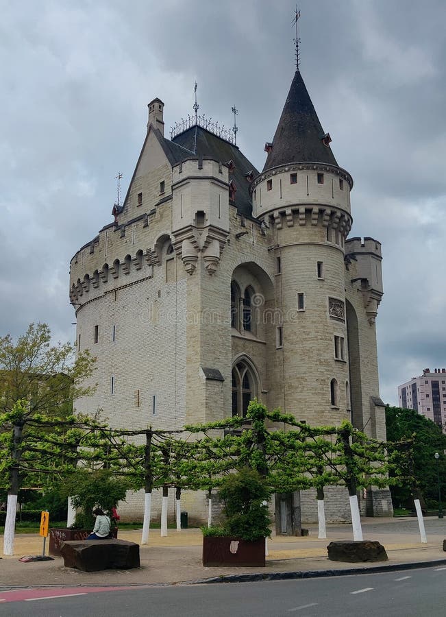Halle Gate in Brussels stock photo. Image of moody, medieval - 319811752