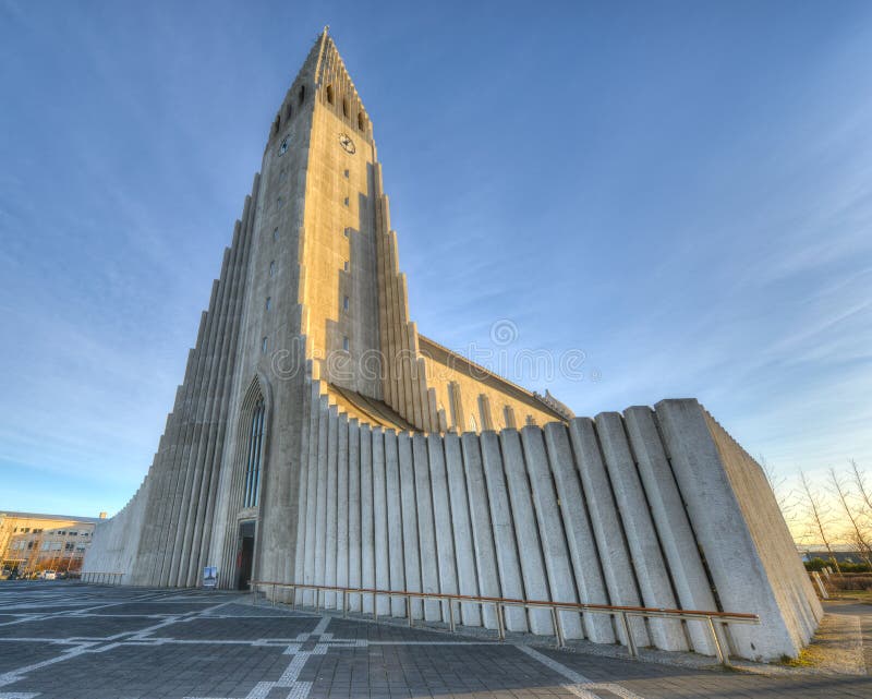 Hallgrimskirkja Cathedral in Reykjavik , Iceland Stock Image - Image of ...