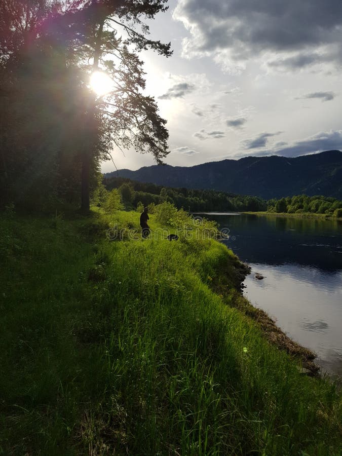 Summer by the River stock image. Image of river, reflections - 99581997