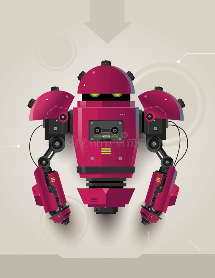 Hallo Futuristische Robot 02 Van Technologie Vector Illustratie ...