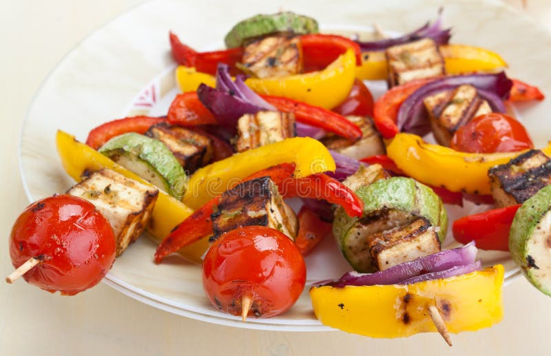 Vegetable kebabs stock image. Image of vegetable, dinner - 5168197