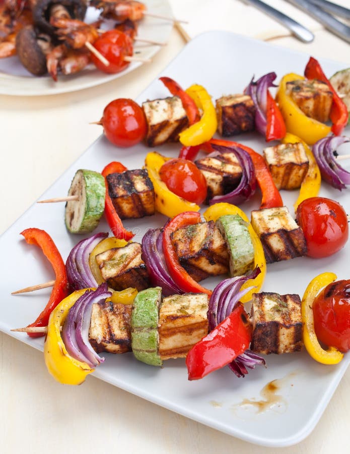 Vegetable kebabs stock image. Image of vegetable, dinner - 5168197