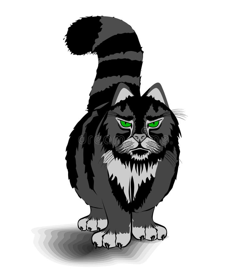 Mean Black Cat Clipart