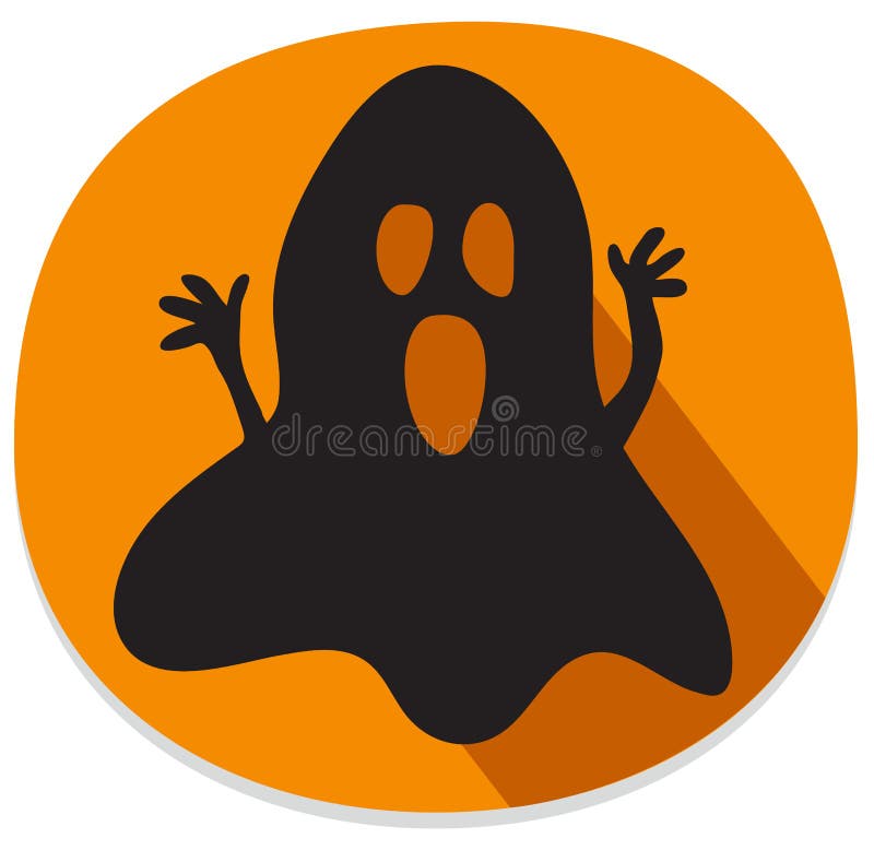 Halloween-Aufkleber Mit Gespenstischem Geist Vektor Abbildung ...