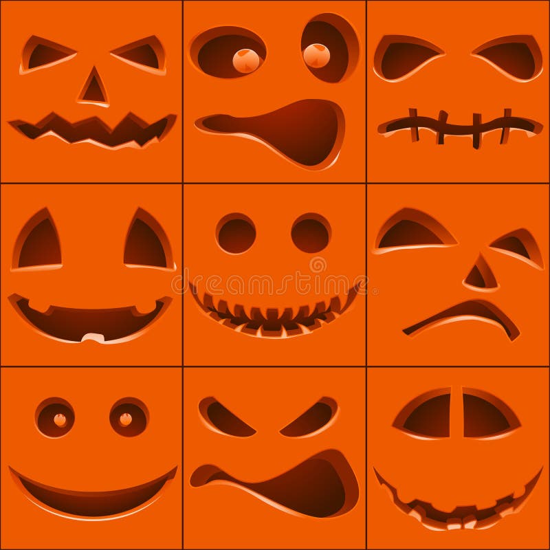 Halloween back set stock vector. Illustration of drawing - 63660342