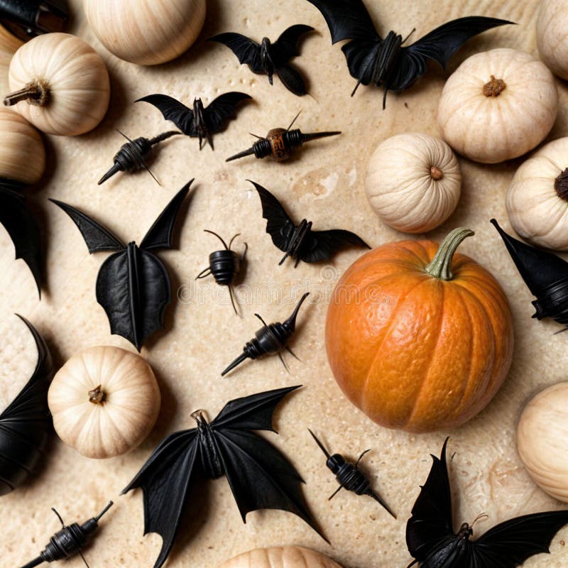 "a Halloween Backdrop with a White Base, Decorated with Bright Elements ...