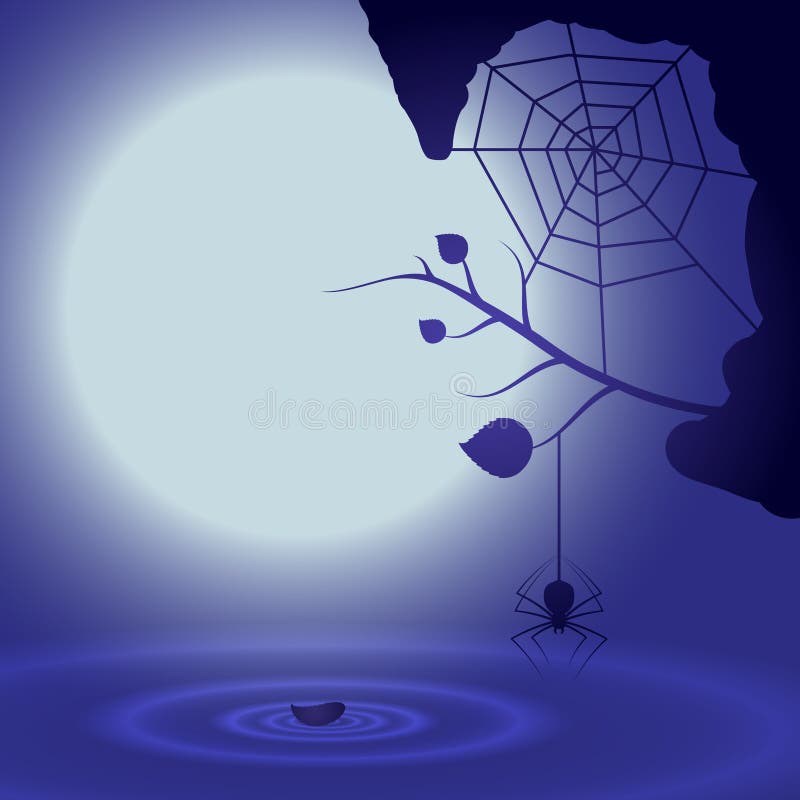 Moon spider collage stock illustration. Illustration of full - 2099647