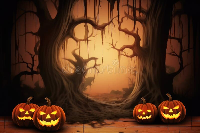 Halloween Background. Generative AI Stock Illustration - Illustration ...