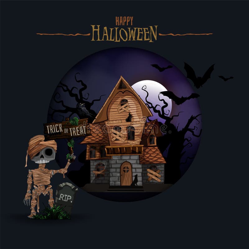 Haunted House Border Stock Illustrations – 423 Haunted House Border ...