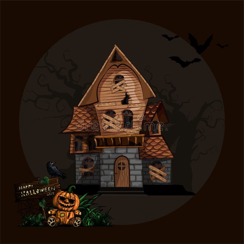 Haunted House Border Stock Illustrations – 423 Haunted House Border ...