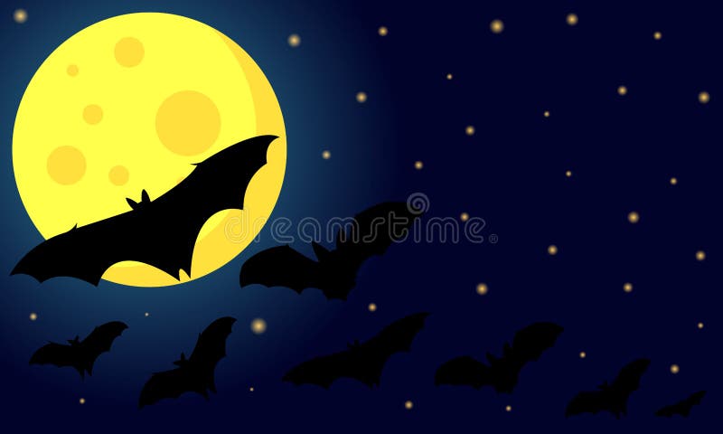 Bats Over Moon Stock Illustrations – 512 Bats Over Moon Stock ...