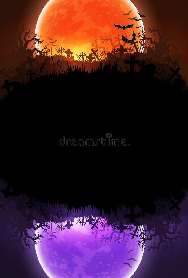 Halloween Background With Moon Stock Vector - Illustration of halloween ...