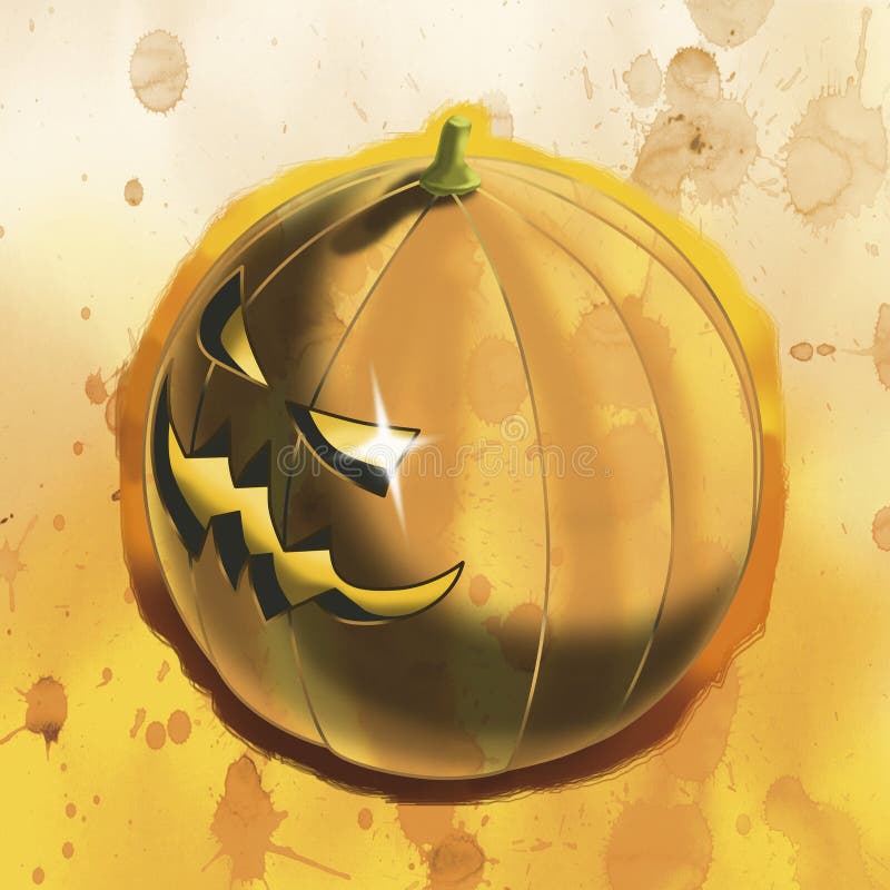 Halloween bad pumpkin stock illustration. Illustration of pumpkin ...